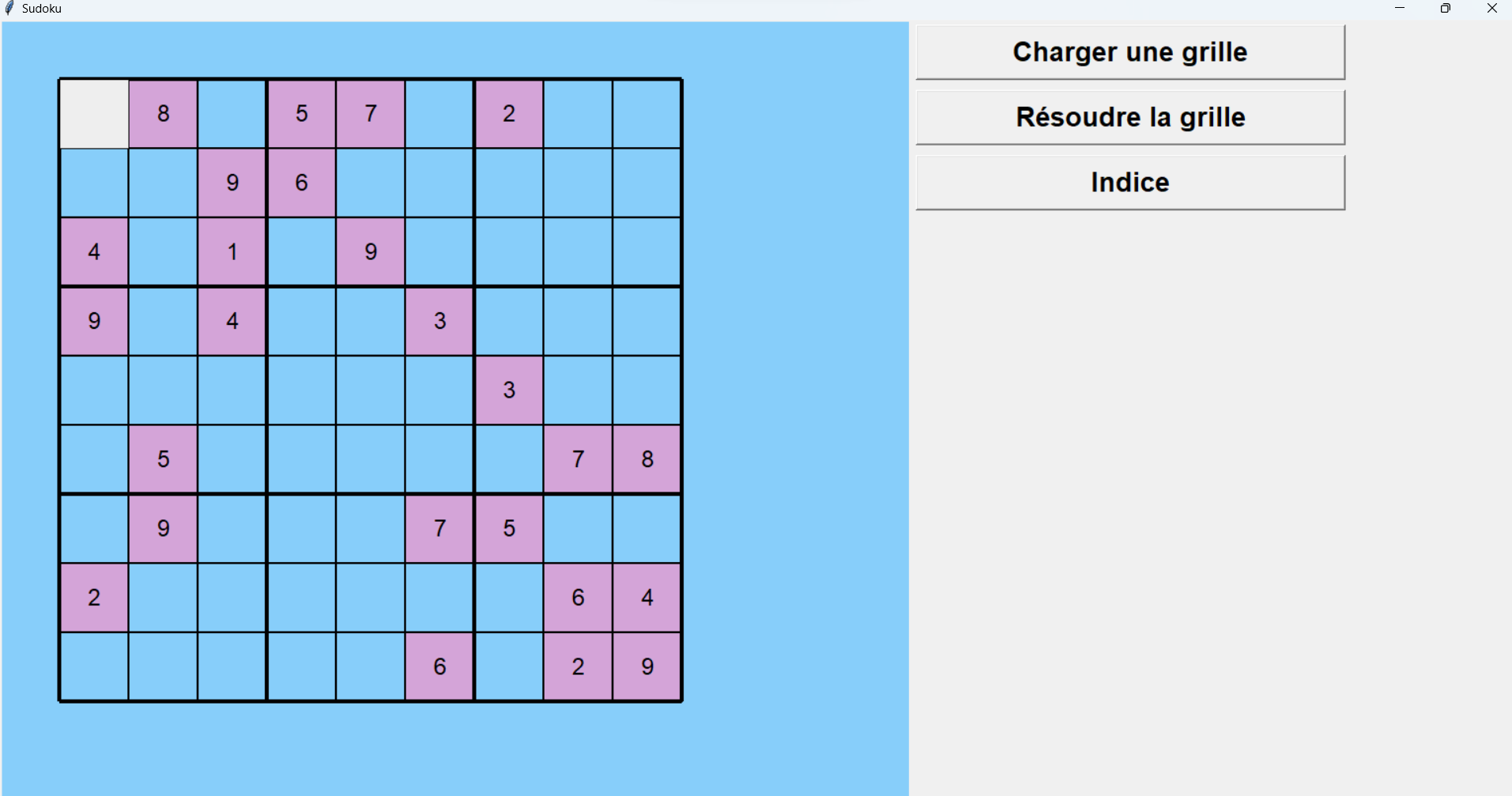 Terminale NSI : projet sur les jeux de réflexion : Sudoku
